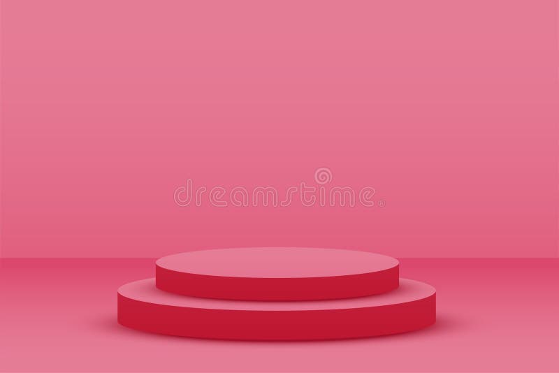 3d Pedestal Platform with Empty Backdrop for Object Fashion Promotion ...