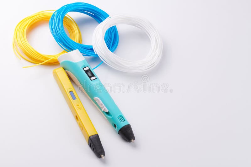 3d Pen for Creating Volume Plastic Figures Stock Image - Image of ...