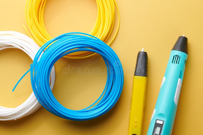3d Pen for Creating Volume Plastic Figures Stock Image - Image of ...