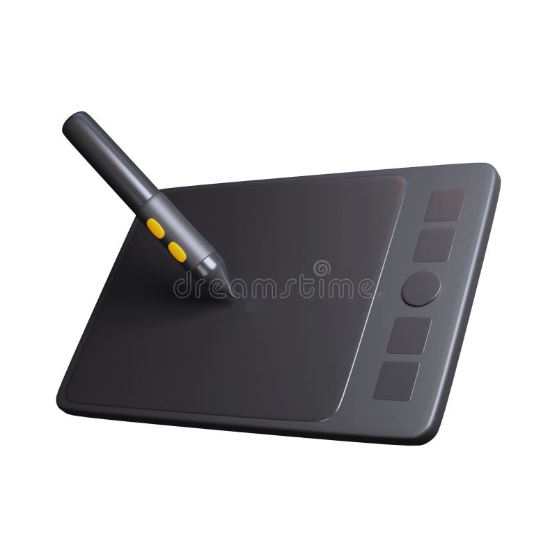 3d Pen Tab Drawing Gadget Icon Mockup Design Stock Illustration ...
