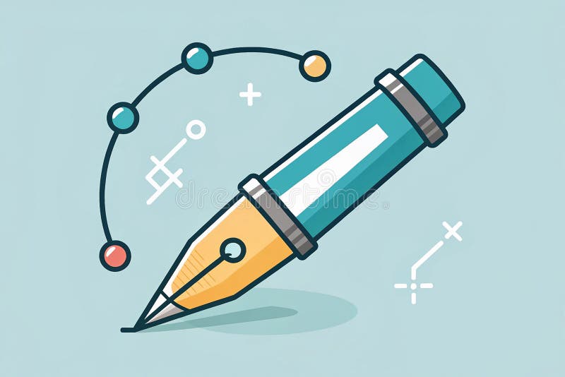 3D Pen Tool Cursor for Graphic Design Software Stock Illustration ...