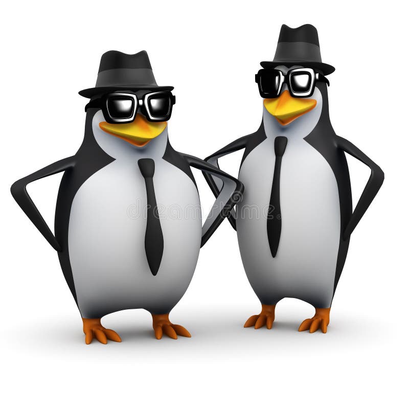 3d Penguin brothers stock illustration. Illustration of penguin - 39971277