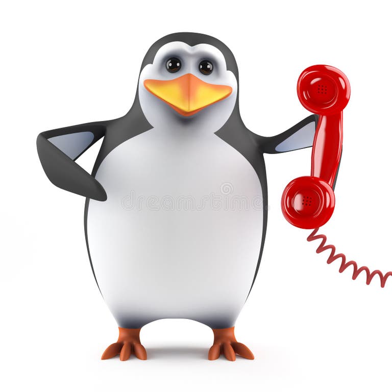 Cartoon Penguin Phone Stock Illustrations – 140 Cartoon Penguin Phone ...