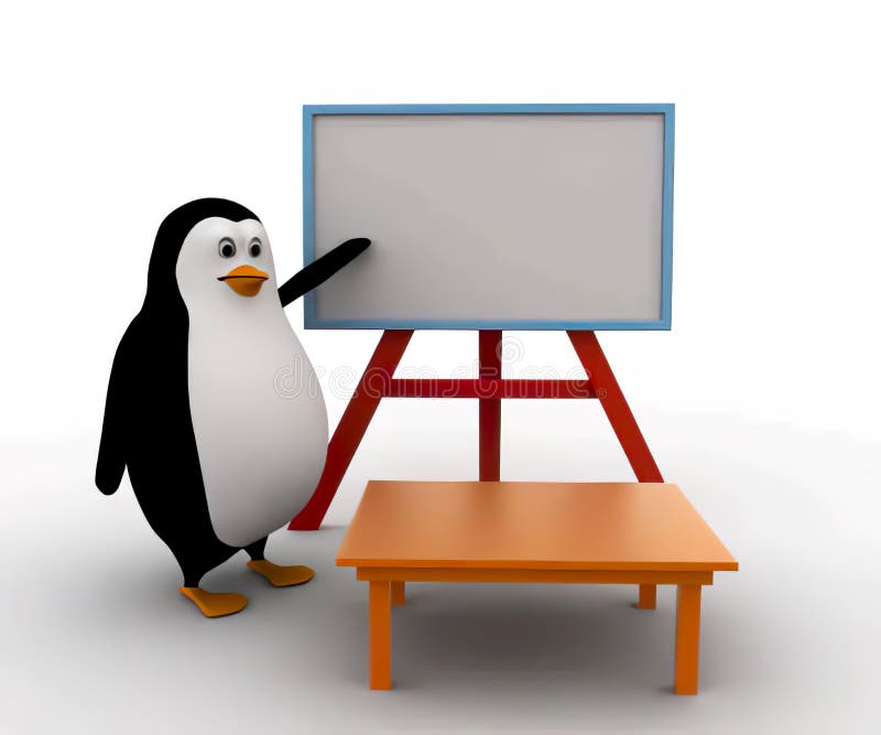 Penguin Character Pointing Stock Illustrations – 56 Penguin Character ...