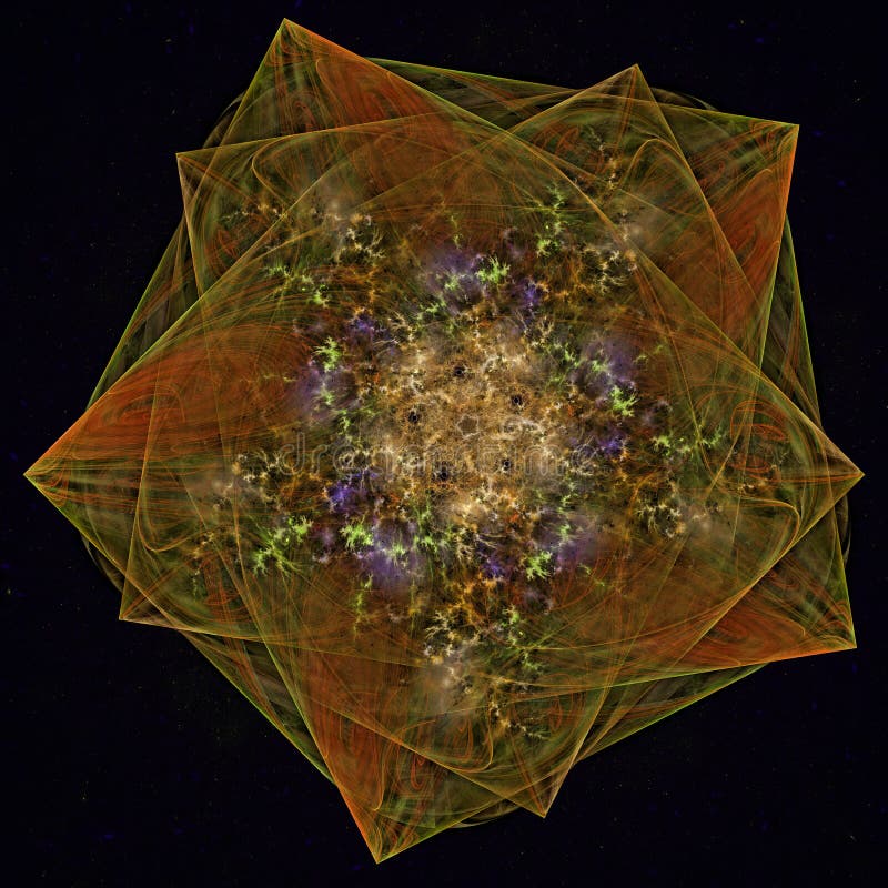 3d Pentagonal Fractal Pattern Stock Illustration - Illustration of ...