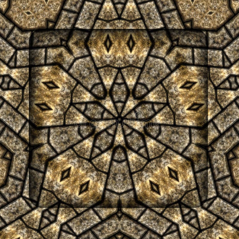 3d Pentagonal Geometric Fractal Pattern Stock Illustration ...