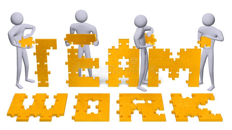 Teamwork 3d text. stock illustration. Illustration of invention - 74266709