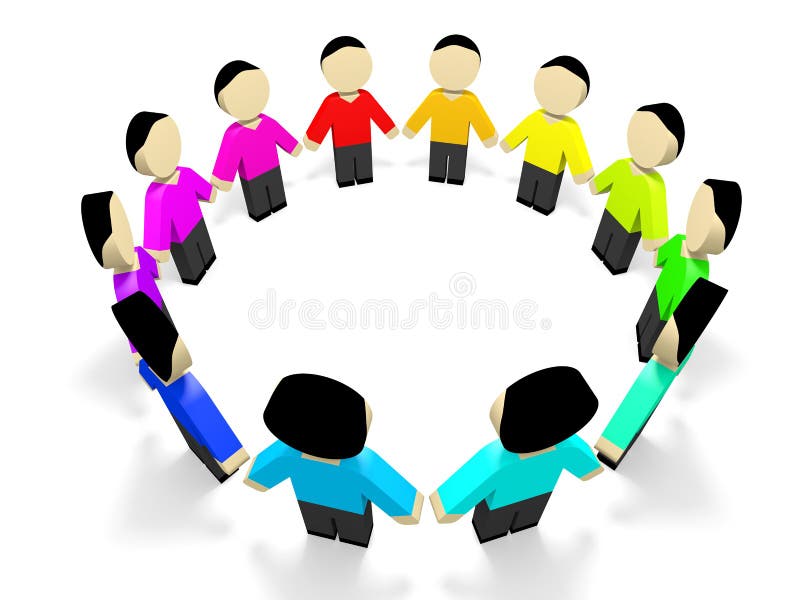 Colored 3d People Team Group White Background Stock Illustrations – 93 ...
