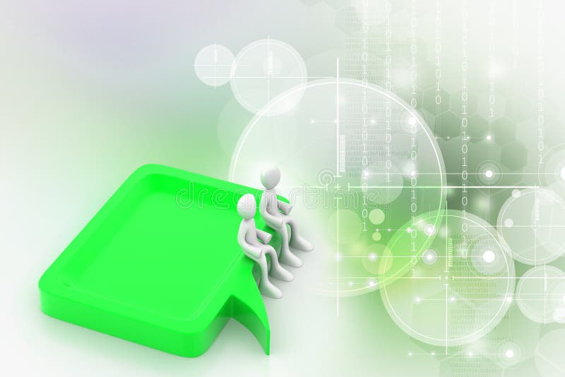 3d People Communication Together Stock Illustration - Illustration of ...