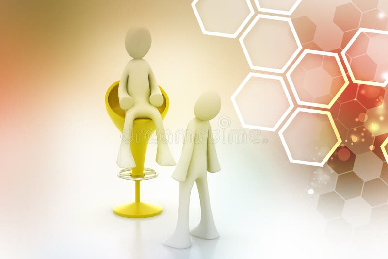 3d People Communication Together Stock Illustration - Illustration of ...