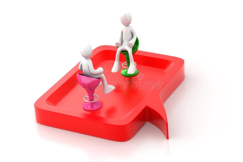 3d People Communication Together Stock Illustration - Illustration of ...