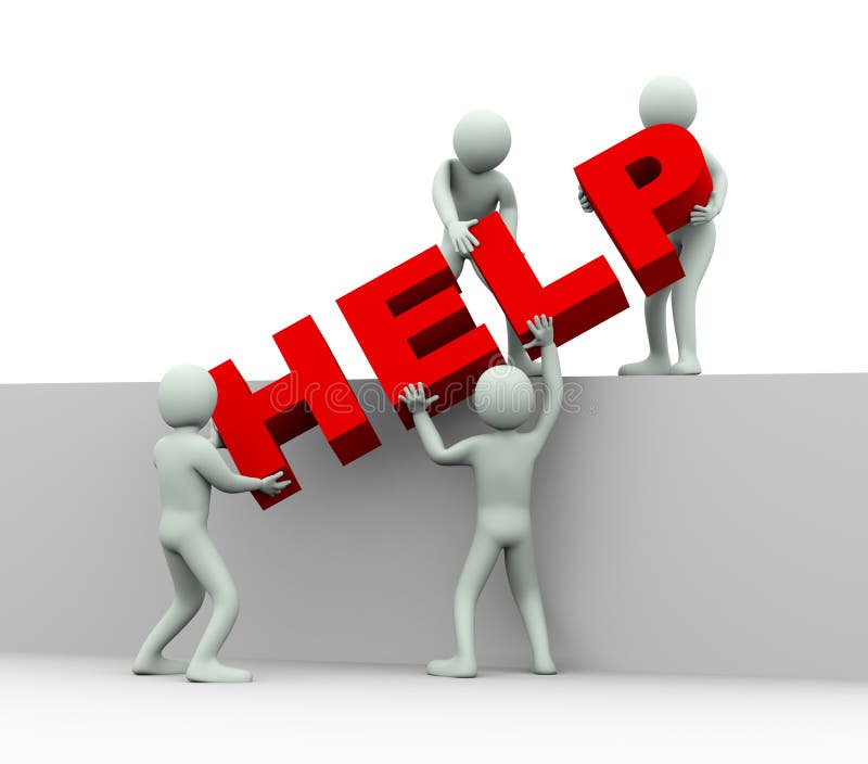 3d People - Concept of Help and Support Stock Illustration ...