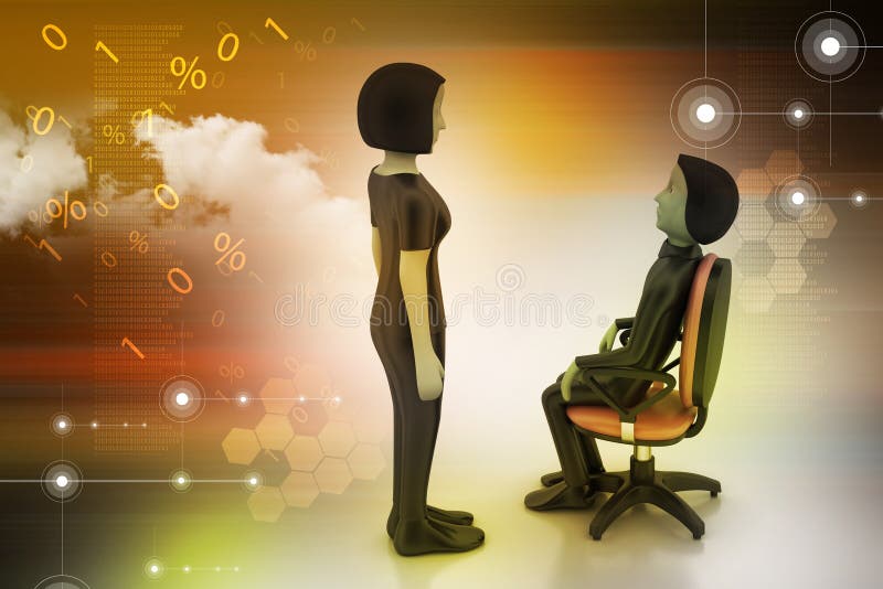 3d people in discussion stock illustration. Illustration of abstract ...