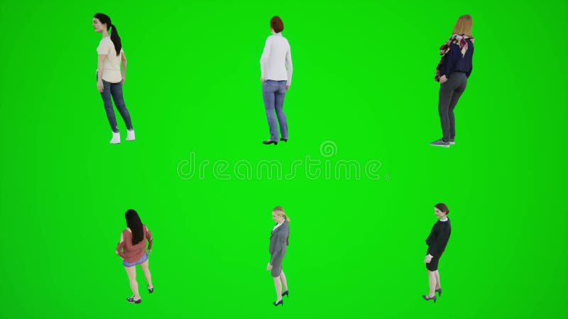3d People Green Screen Chromakey Renderign Animation People Doing ...