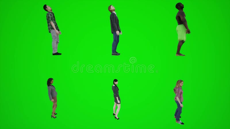 3d People Green Screen Chromakey Renderign Animation People Doing ...