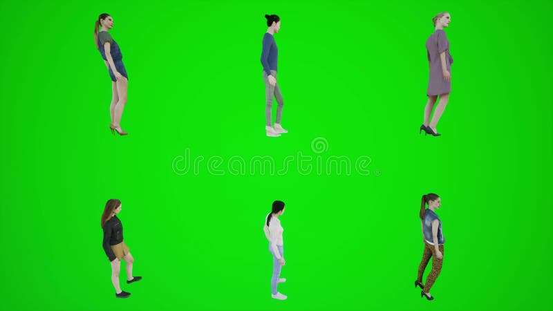 3d People Green Screen Chromakey Renderign Animation People Doing ...