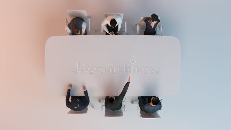 3d People - Human Character, Person at Conference Table Stock ...