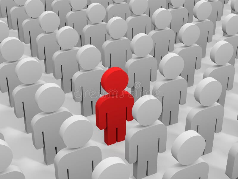 3D people. Leader stock illustration. Illustration of team - 39286289