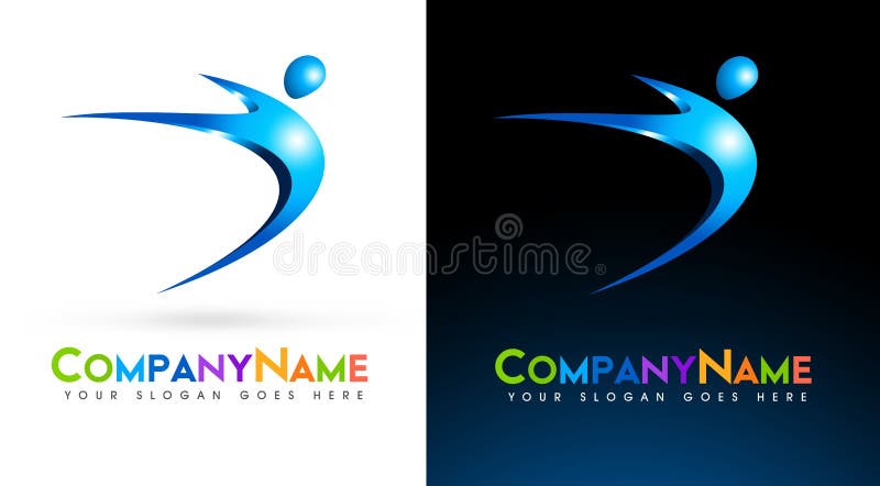 People Logo stock vector. Illustration of blue, business - 35719538