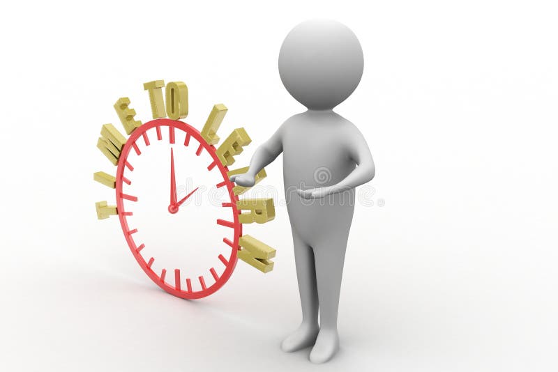 Time To Choose - Clock Reminds To Decide Stock Illustration ...