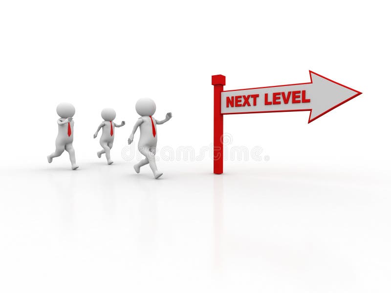 Next Level Concept. 3d Render Stock Illustration - Illustration of ...