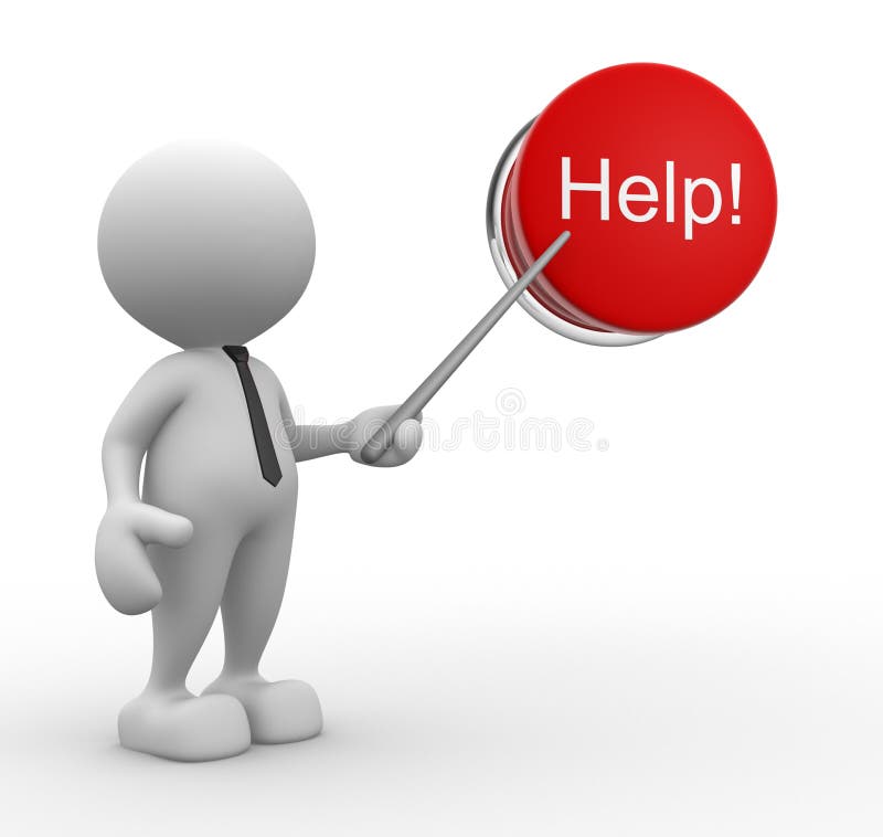 Help Button stock illustration. Illustration of character - 19684238