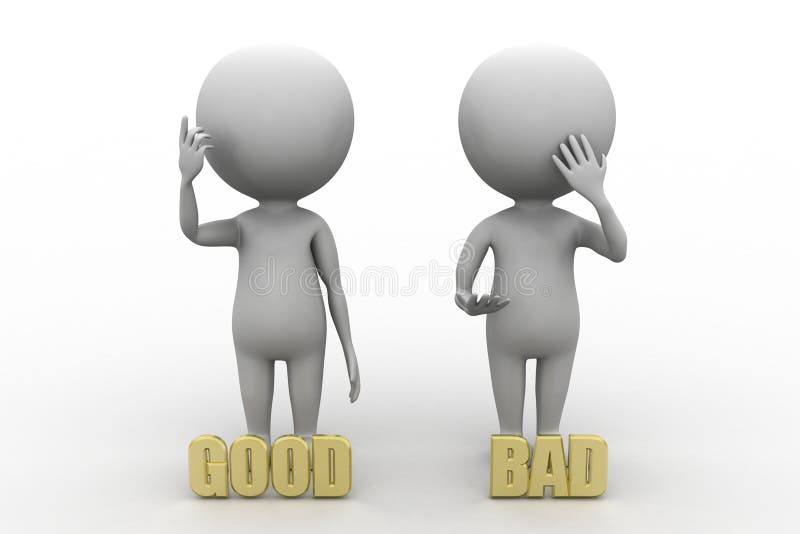 Good Vs Bad Words on Scale Weighing Positives Vs Negatives Stock ...