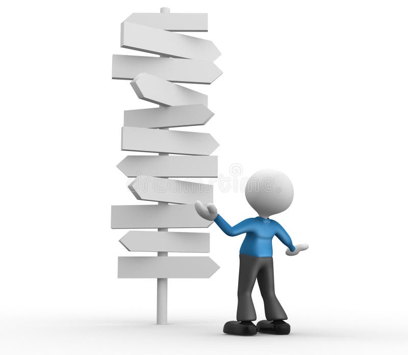 Choice and Directions Signs Stock Illustration - Illustration of ...