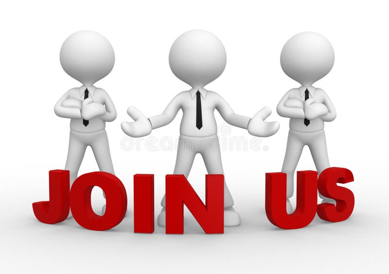 Join us stock illustration. Illustration of suggestion - 29885859
