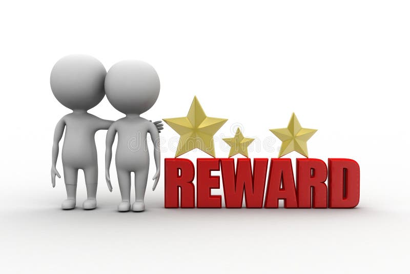 3d People With Reward Concept Stock Illustration - Illustration of ...