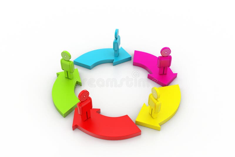 3d People Running Around Diagram Stock Illustrations – 5 3d People ...