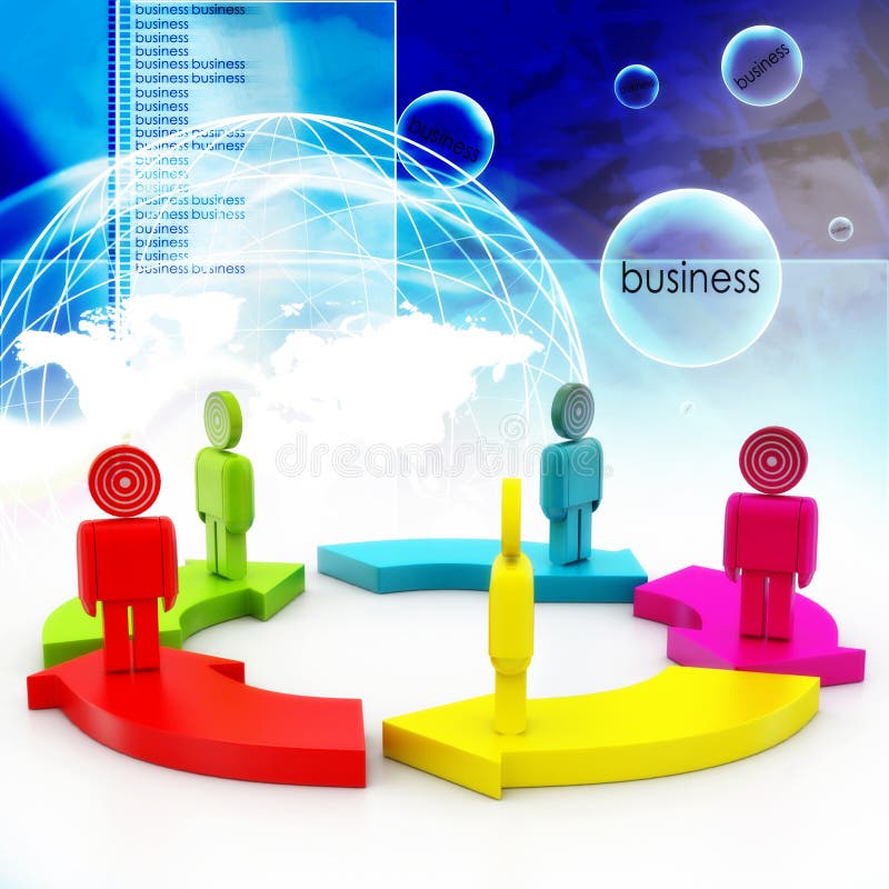 3d People Running Around Diagram Stock Illustrations – 5 3d People ...