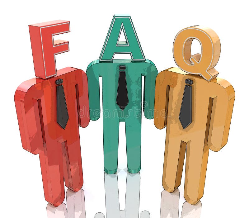 Thinking about Frequently Asked Questions. FAQ Stock Illustration ...