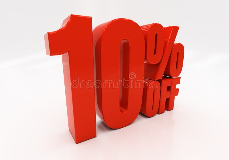 3D 10 percent stock photo. Image of rebate, reduction - 52080308