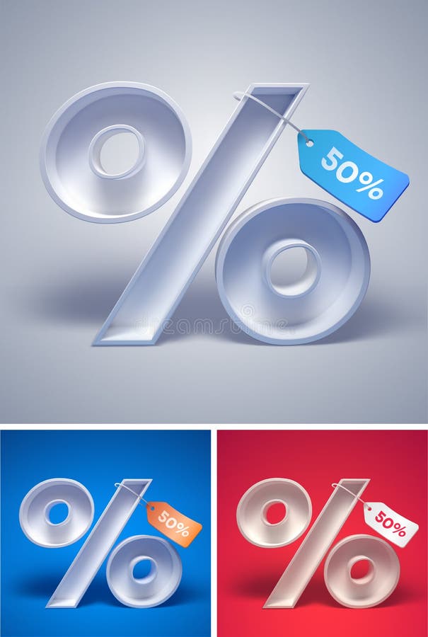 3d Percentage Symbol with Tag on it on Different Backgrounds Stock ...