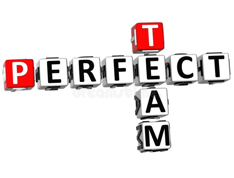 Perfect Team Cooperation Flat Banner Voor Zaken Vector Illustratie ...