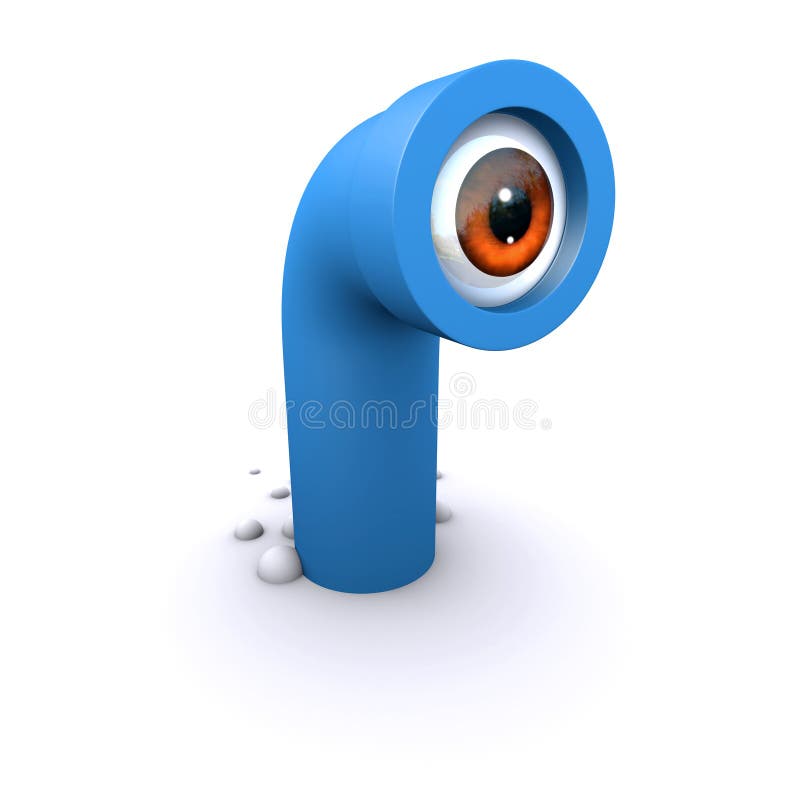 3d Periscope Appears from Nowhere Stock Illustration - Illustration of ...
