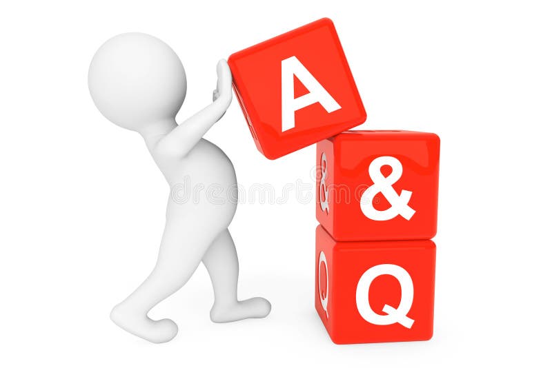 Q&a Icon - Questions and Answers - 3d Man Stock Illustration ...