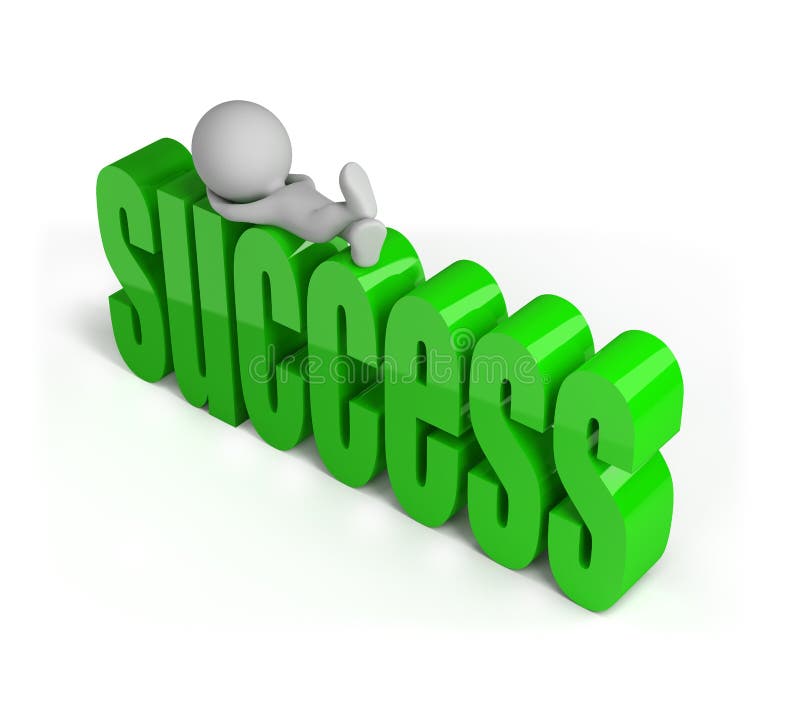 3d Person and Symbol Information Stock Illustration - Illustration of ...