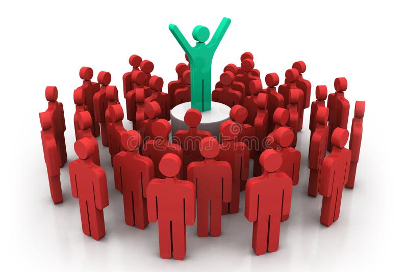 3d Person Icon Leadership and Team Stock Illustration - Illustration of ...