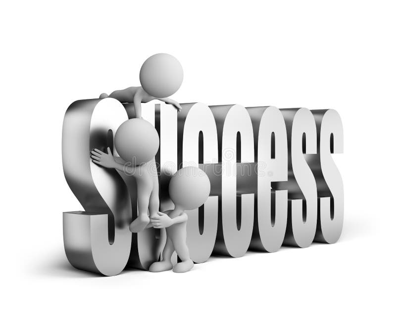 3d Person Striving for Success Stock Illustration - Illustration of ...