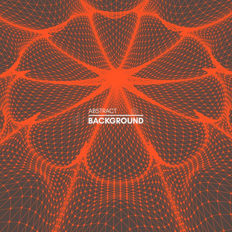 3d Perspective Grid Background. Abstract Geometric Illustration ...