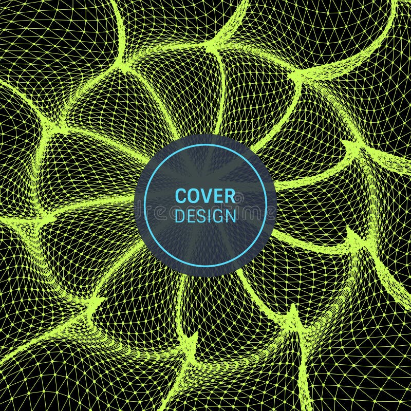 3d Perspective Grid Background. Abstract Geometric Illustration ...