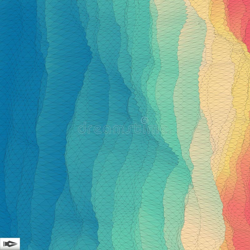 3d Perspective Grid Background Texture. Mosaic Stock Vector ...