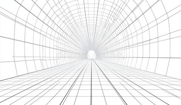 A 3D Perspective Illustration of a Horizontal Construction Building ...