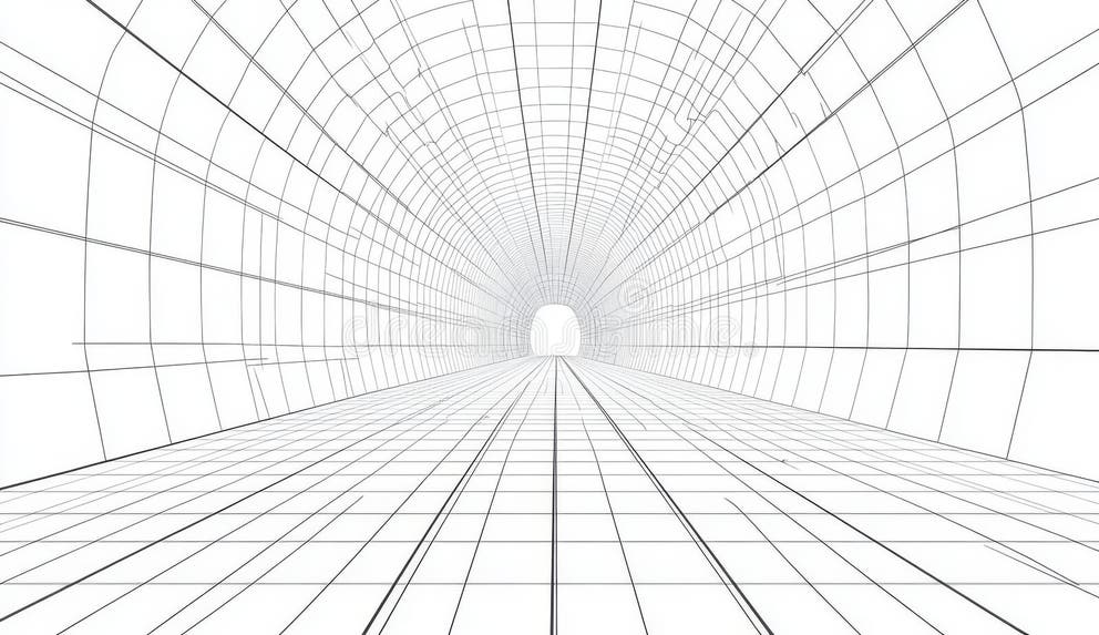 A 3D Perspective Illustration of a Horizontal Construction Building ...