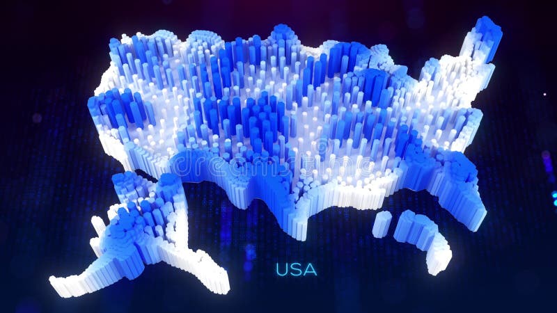 3D Perspective Motion View of Blue and White Dynamic Hexagonal Prism ...