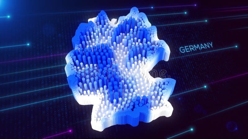 3D Perspective View of Blue White Dynamic Hexagonal Prism Rippling ...