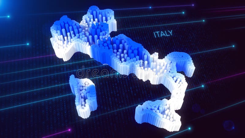 3D Perspective View of Blue and White Dynamic Hexagonal Prism Rippling ...