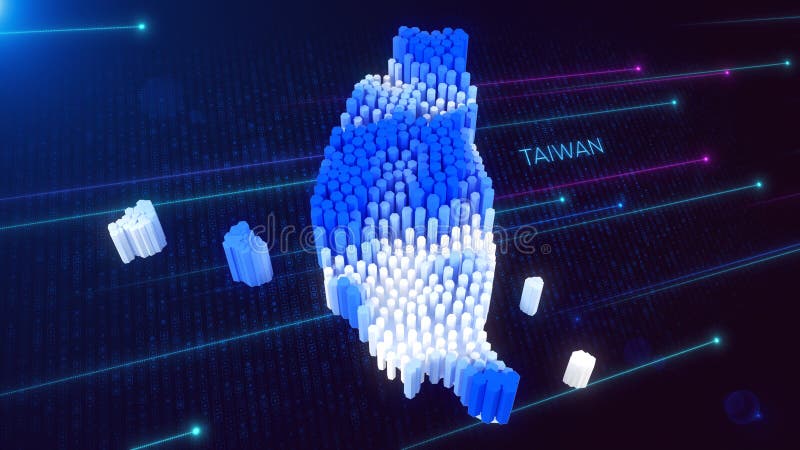 3D Perspective View of Blue and White Dynamic Hexagonal Prism Rippling ...